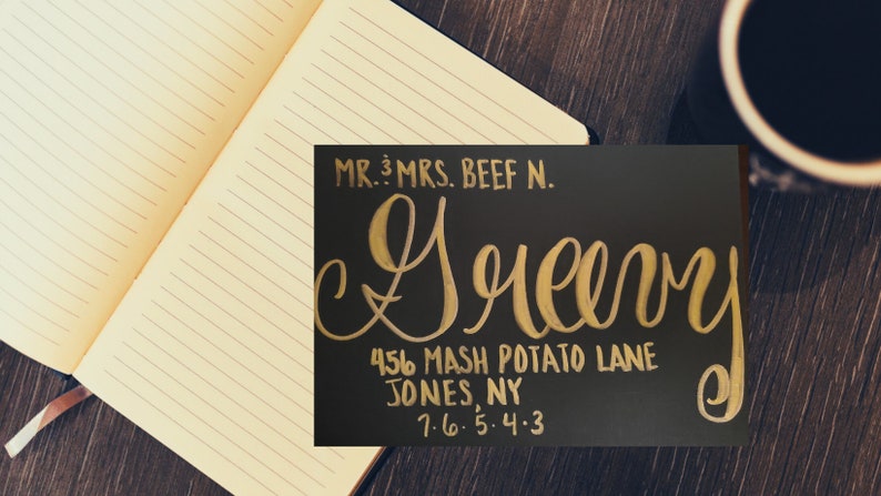 Custom Calligraphy Envelope Addressing /modern Calligraphy/ Wedding ...