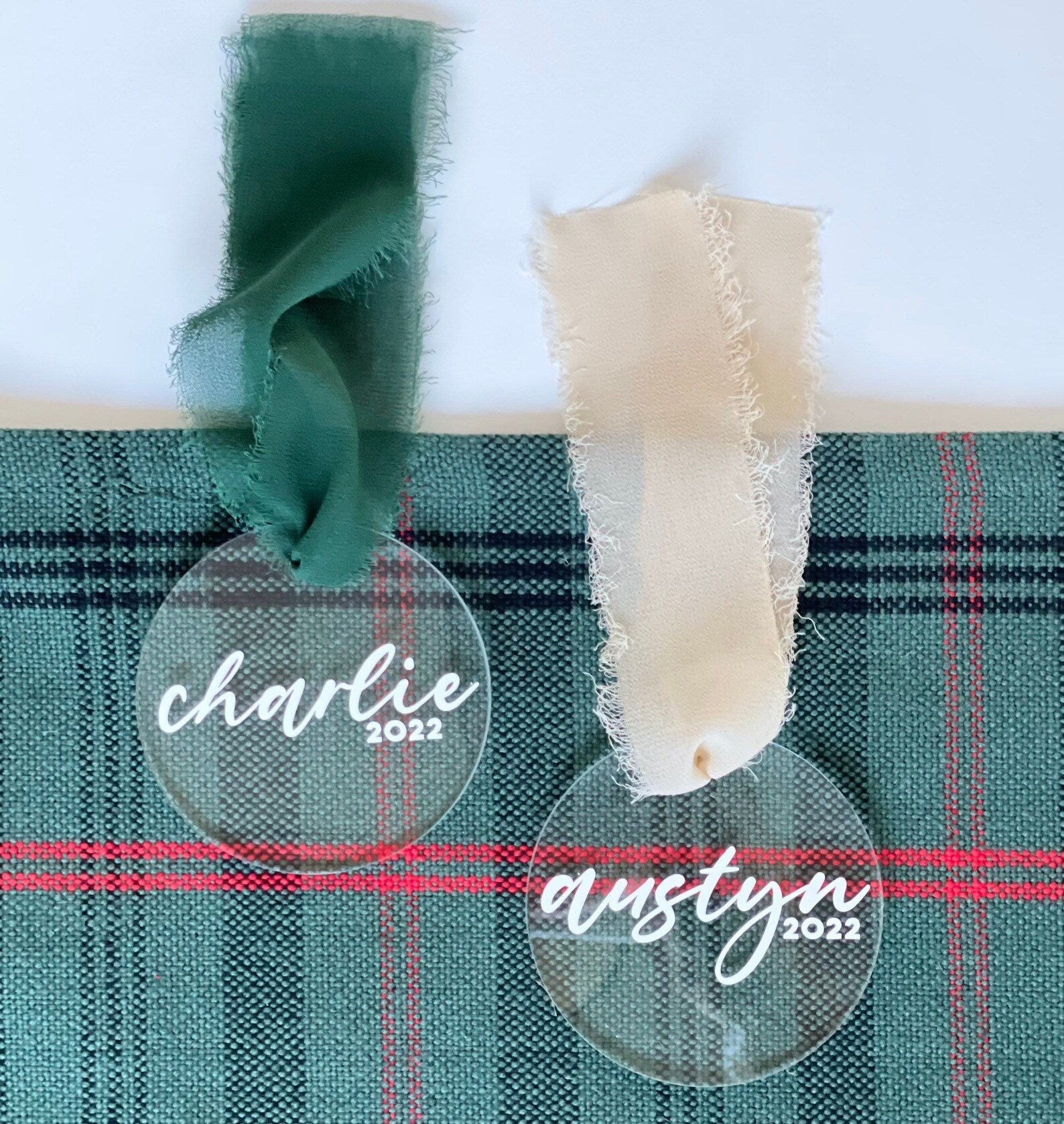 Customizable Acrylic Name Ornament | Custom Gift Tag | Acrylic Ornament ...