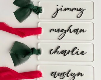 Customizable Acrylic Name Ornament Custom Gift Tag - Etsy