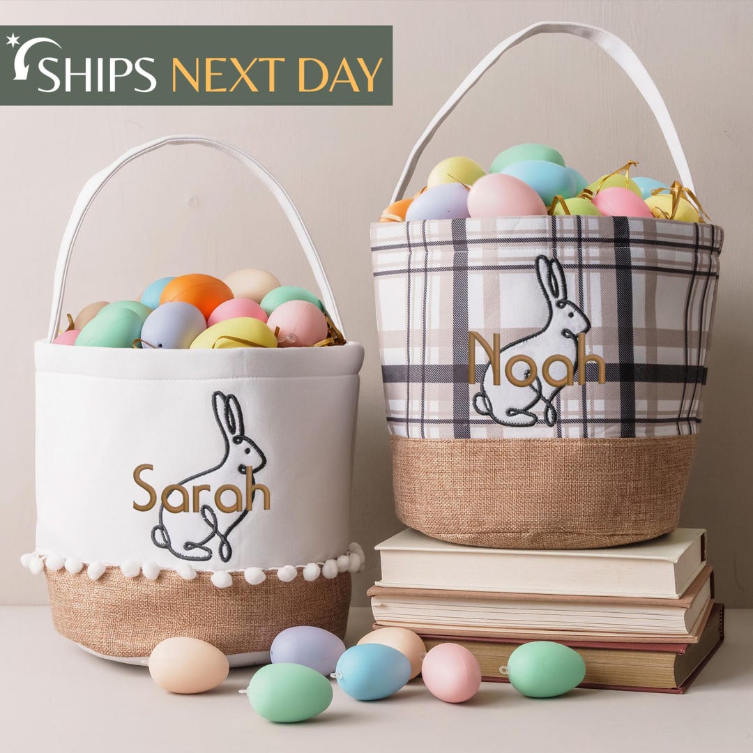 Personalized Easter Basket | Custom Easter Basket | Handmade Easter Egg ...