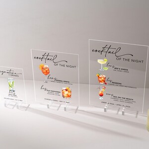 Signature Drinks Sign, Signature Cocktail Sign, Minimalist Wedding Bar ...