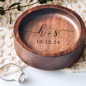 Custom Wooden Ring Dish Wedding Ring Dish Engagement Ring Holdergifts ...