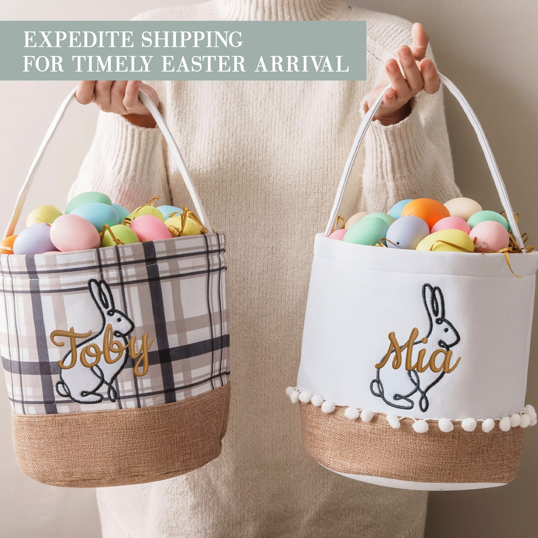 Personalized Easter Basket Custom Easter Basket Handmade Easter Egg ...