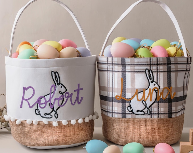 Personalized Easter Basket | Custom Easter Basket | Handmade Easter Egg ...