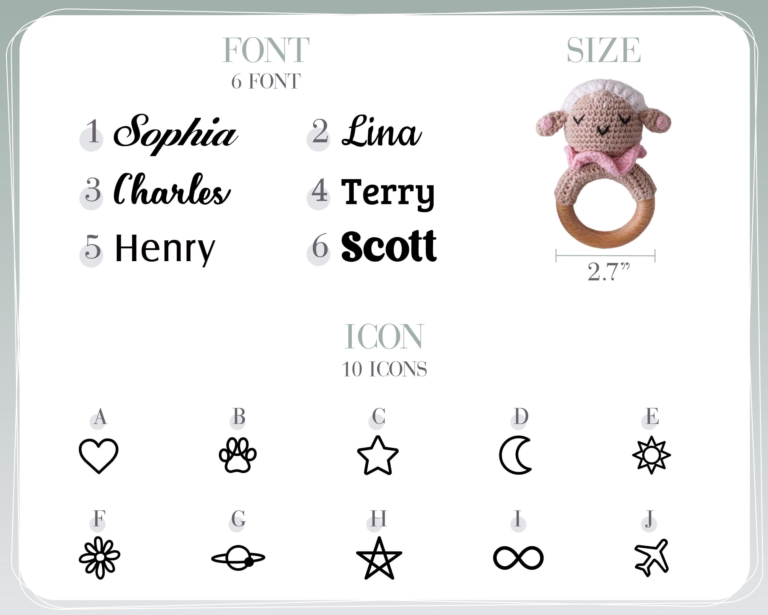 Personalized Baby Rattle, Custom Baby Rattle, Valentines Gift for Baby ...