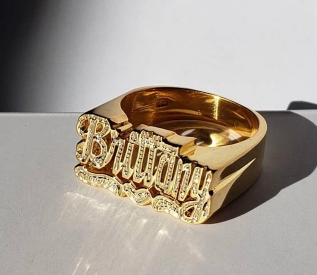Nameplate Ring - Etsy
