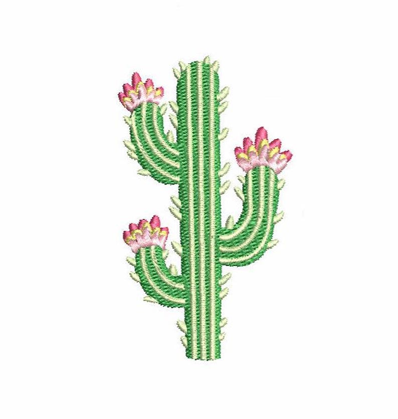 Cactus Machine Embroidery Design | Fill Stitch | Desert | 3X1.7 ...
