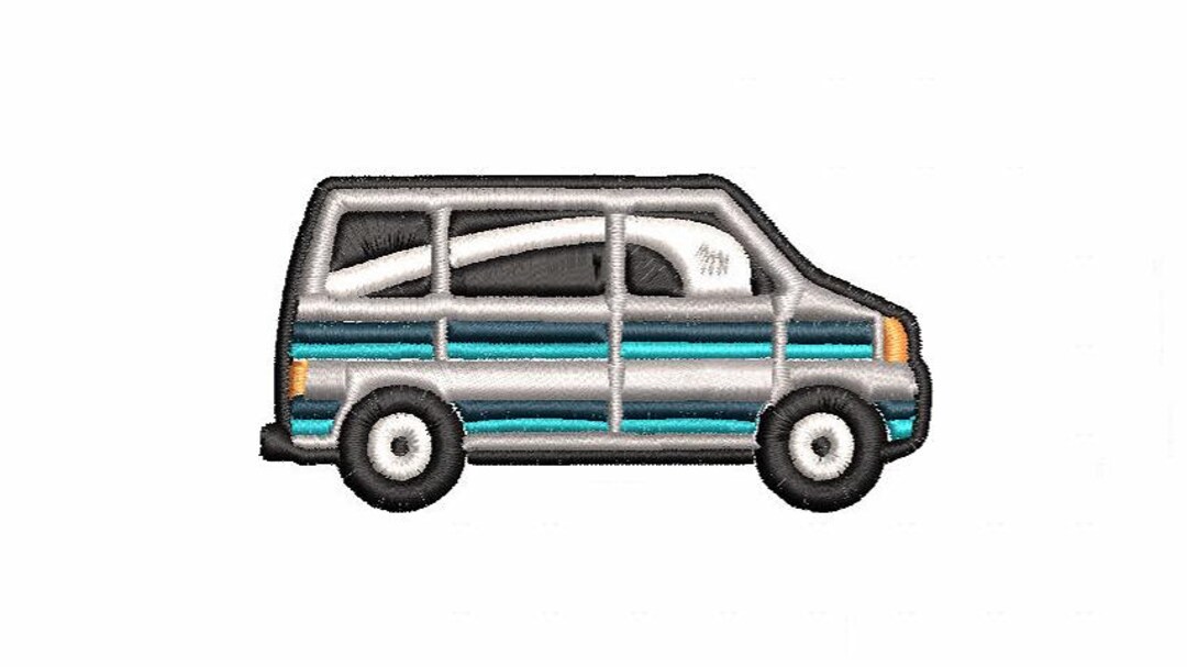 Retro Van Machine Embroidery Design Fill Stitch Van Life 6.6x5.8 ...