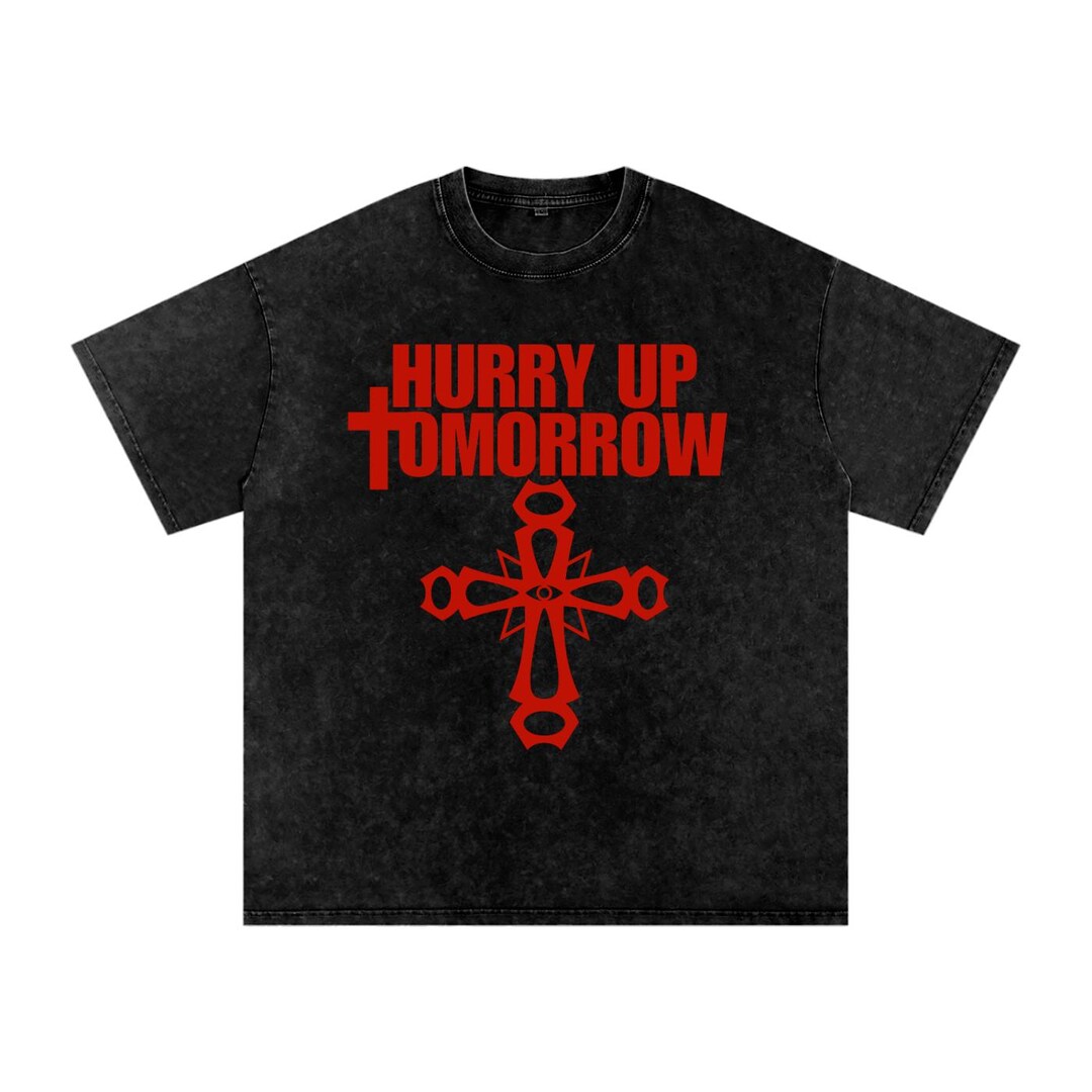 Hurry up Tomorrow Cross the Weeknd Acid Wash Oversize Tee T-shirt - Etsy