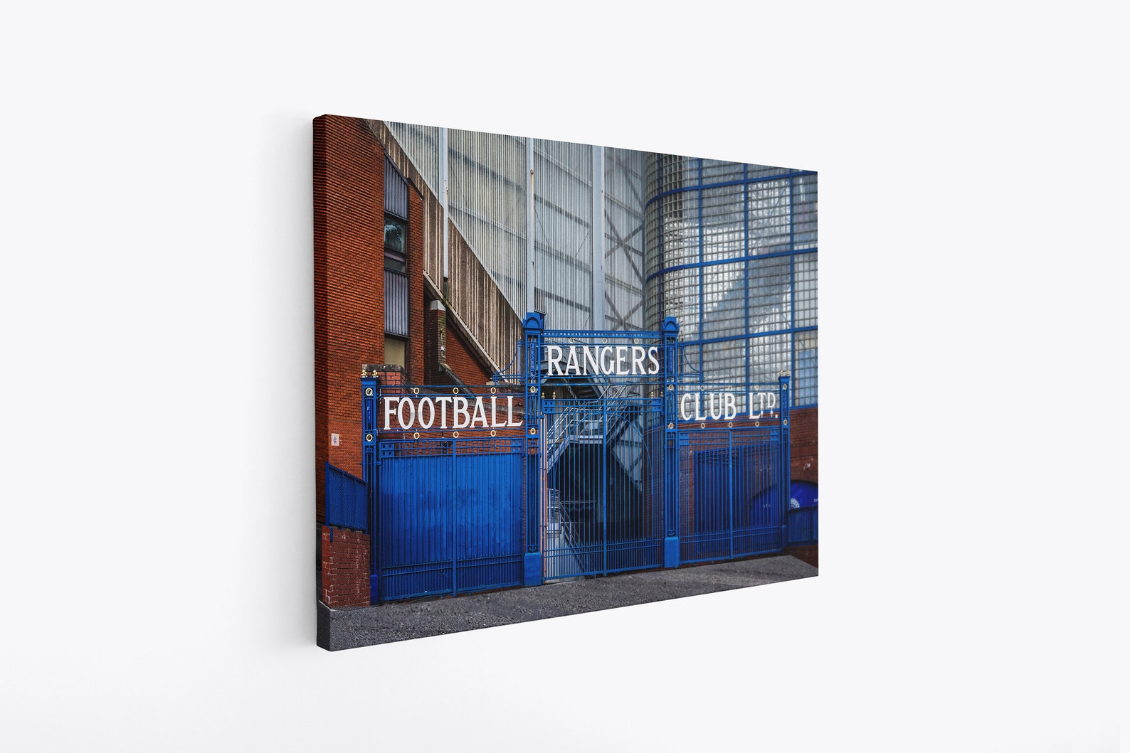 Ibrox Gates Rangers Art and Digital Scene Stadium View and Entrance Art ...