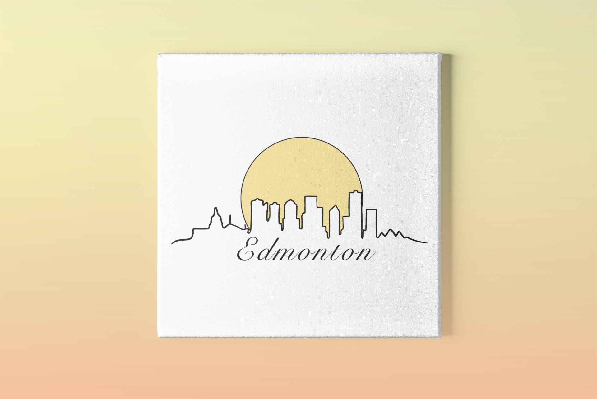 Edmonton Skyline Digital Drawing | Printable File | City Skyline | One ...