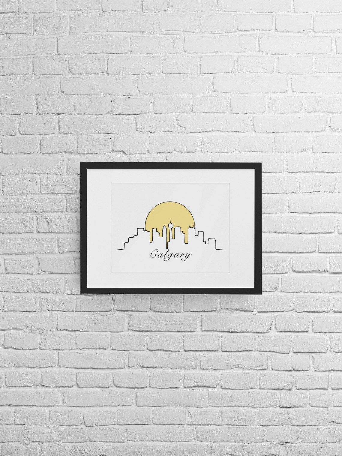 Calgary Skyline Digital Drawing Digital Download One Line - Etsy
