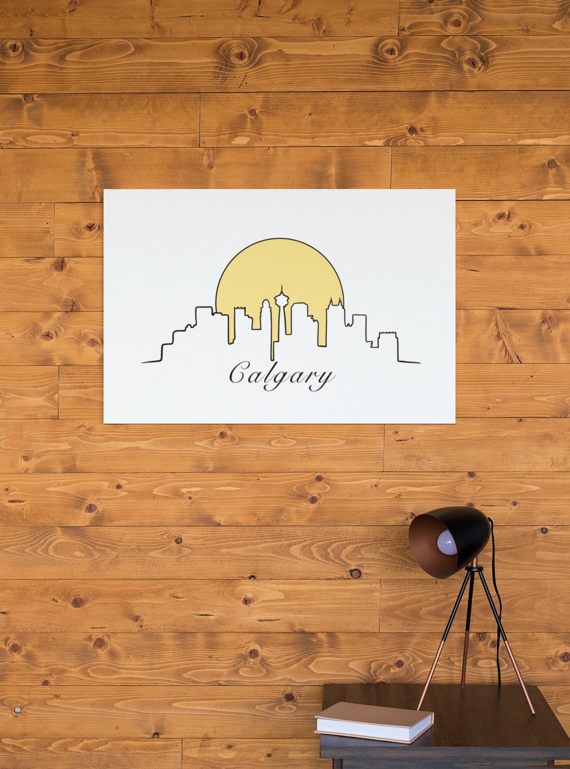 Calgary Skyline Digital Drawing | Digital Download | One Line Art - Etsy