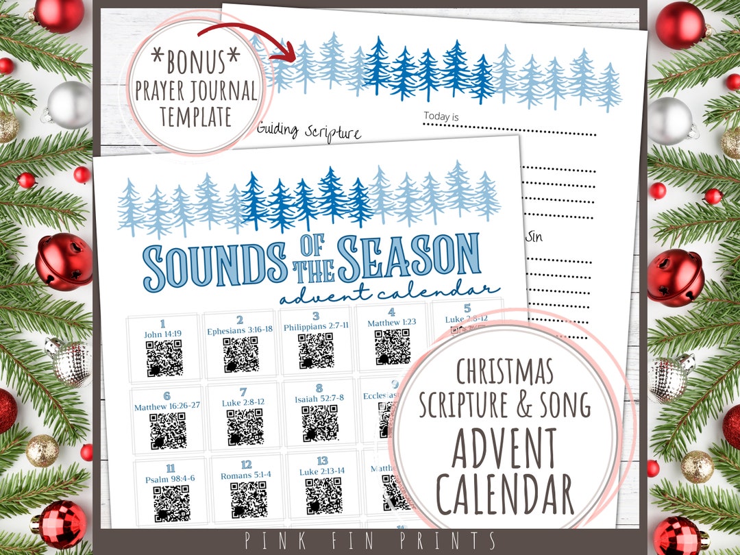 Christmas Musical Advent Calendar, Adult Advent Nativity Printable ...