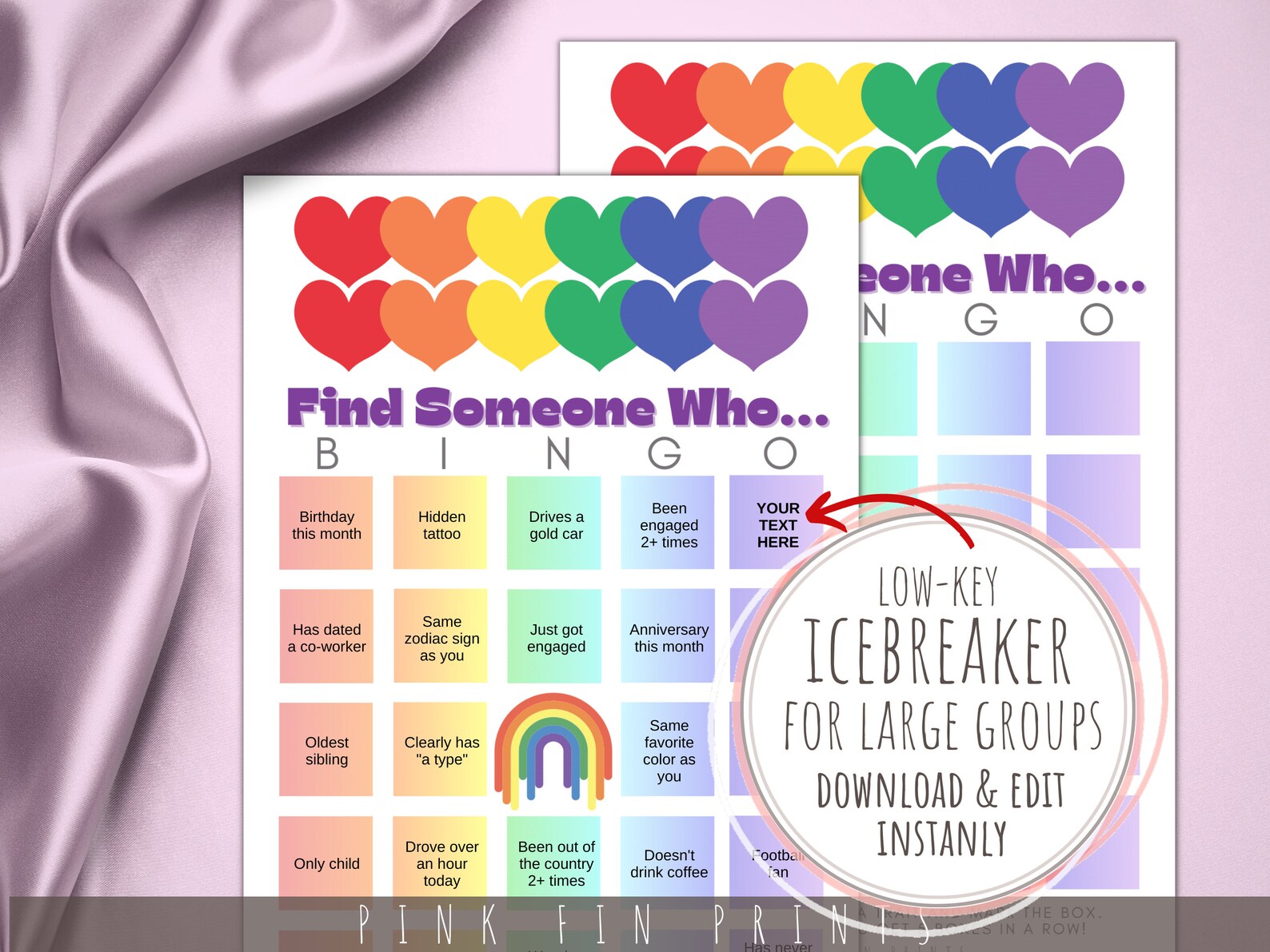Pride Party Games for Large Groups Rainbow Bachelorette - Etsy
