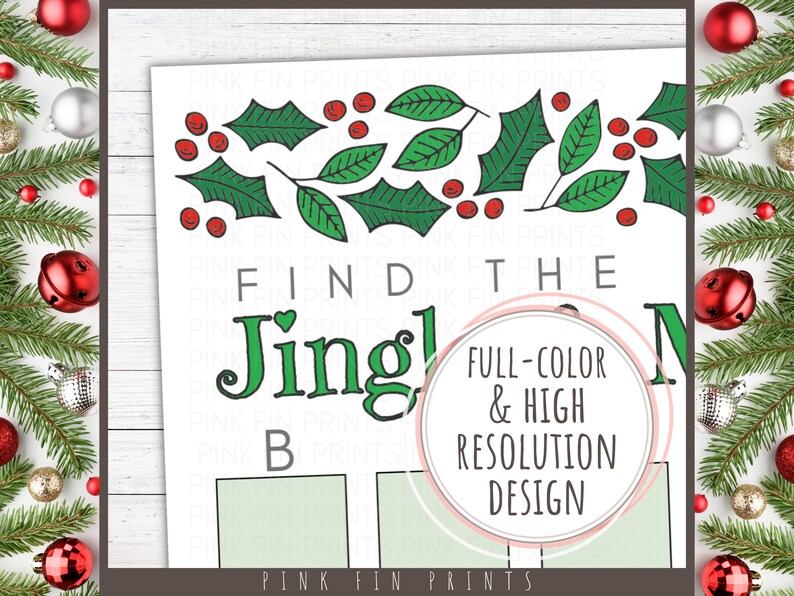 Find the Guest Christmas Bingo Printable, Ice Breaker Games for Work ...
