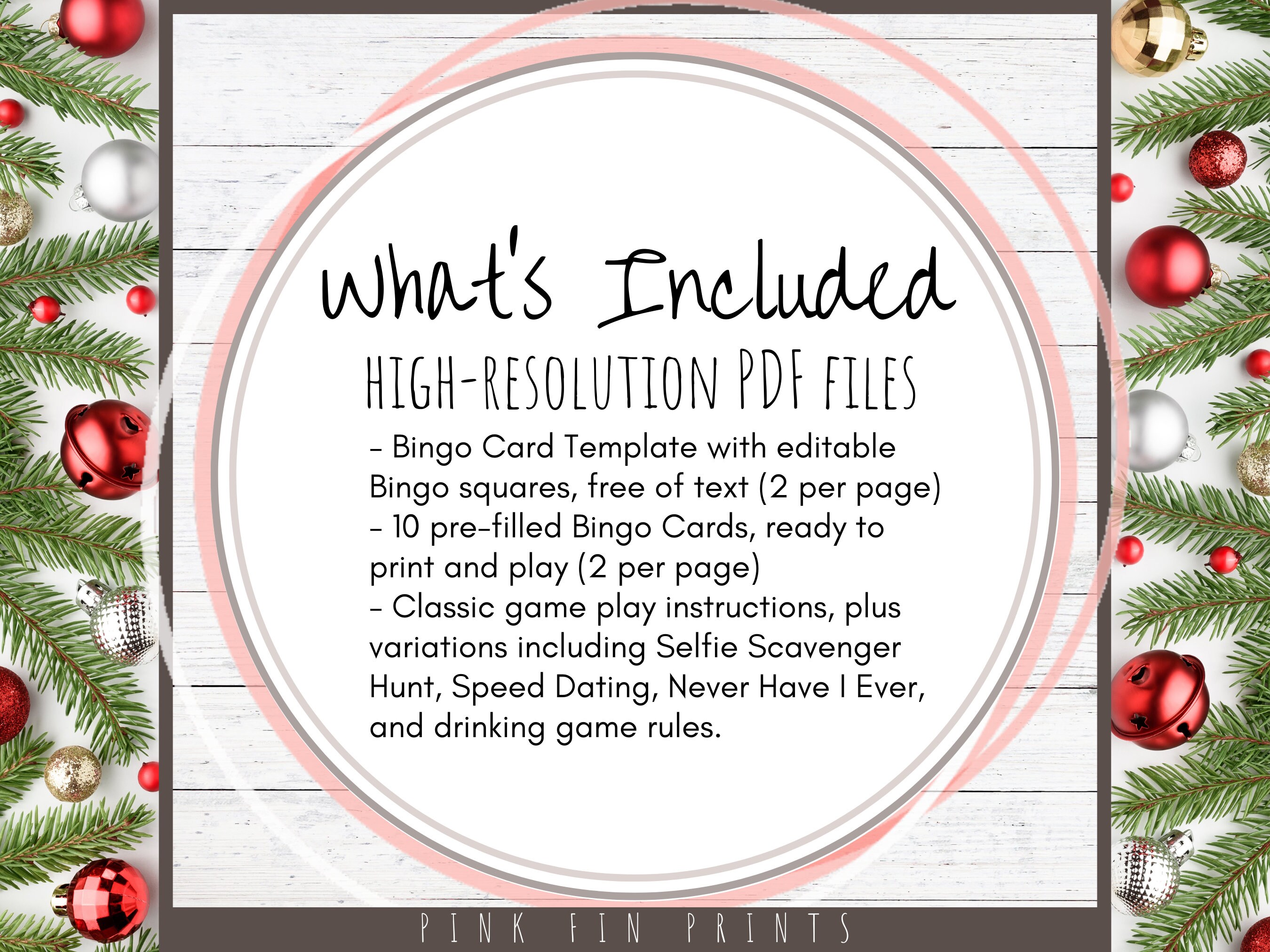 Find the Guest Christmas Bingo for Adults, Holiday Bingo Game for Large ...