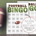 Football Bingo, Bar Game Printable, College Football Party Games ...