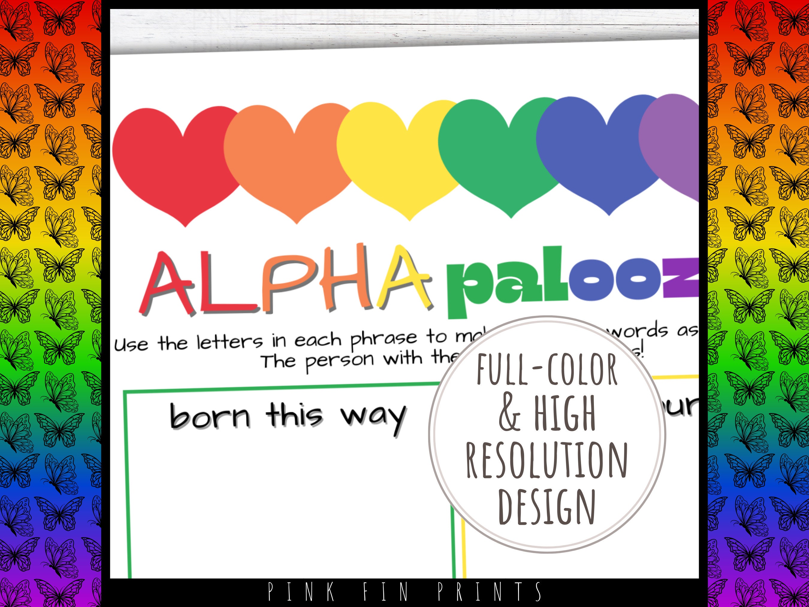 Gay Anthem Word Search Game for Pride Month, Pride Party Games for ...