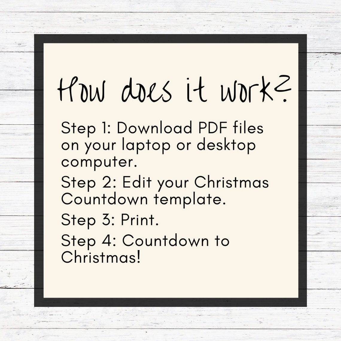 Christmas Countdown, Christmas Advent Calendar for Adults, Printable ...