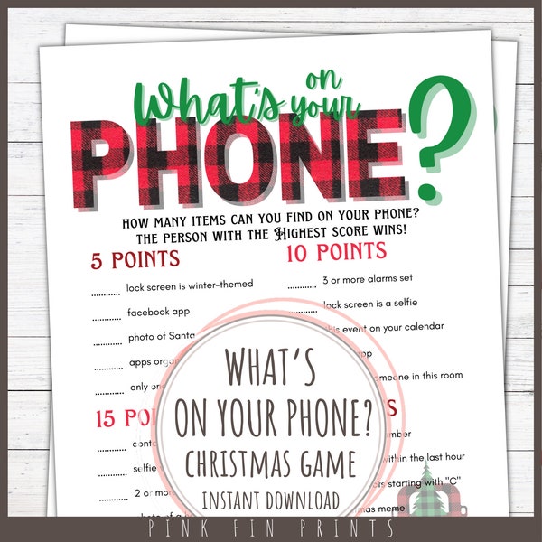 Christmas Whats on Your Phone - Etsy