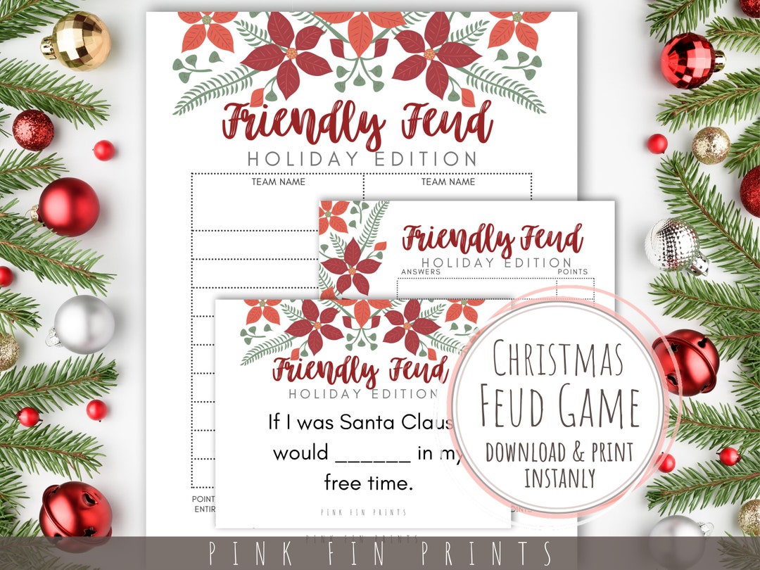 Friendly Feud Christmas Game Printable Christmas Games - Etsy