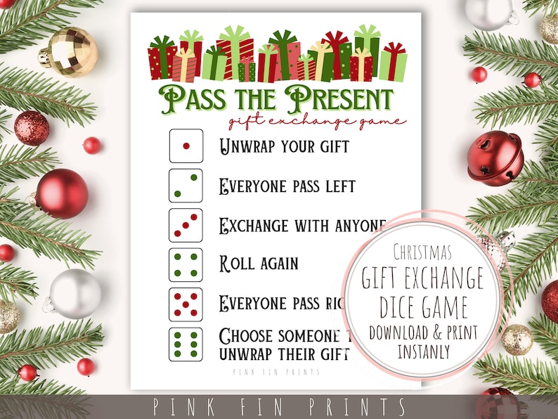 Pass the Present White Elephant Game Christmas Gift Exchange - Etsy