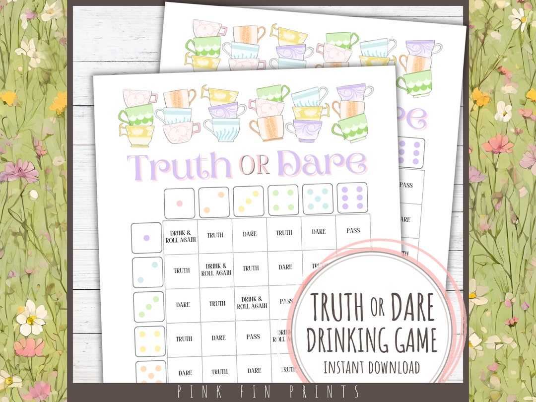 Truth or Dare Tea Party Game, Funny Mothers Day Games for Adults ...