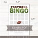 Football Bingo, Bar Game Printable, College Football Party Games ...