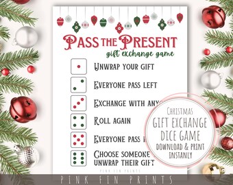 Christmas Gift Exchange Game Printable Pass the Present Game - Etsy