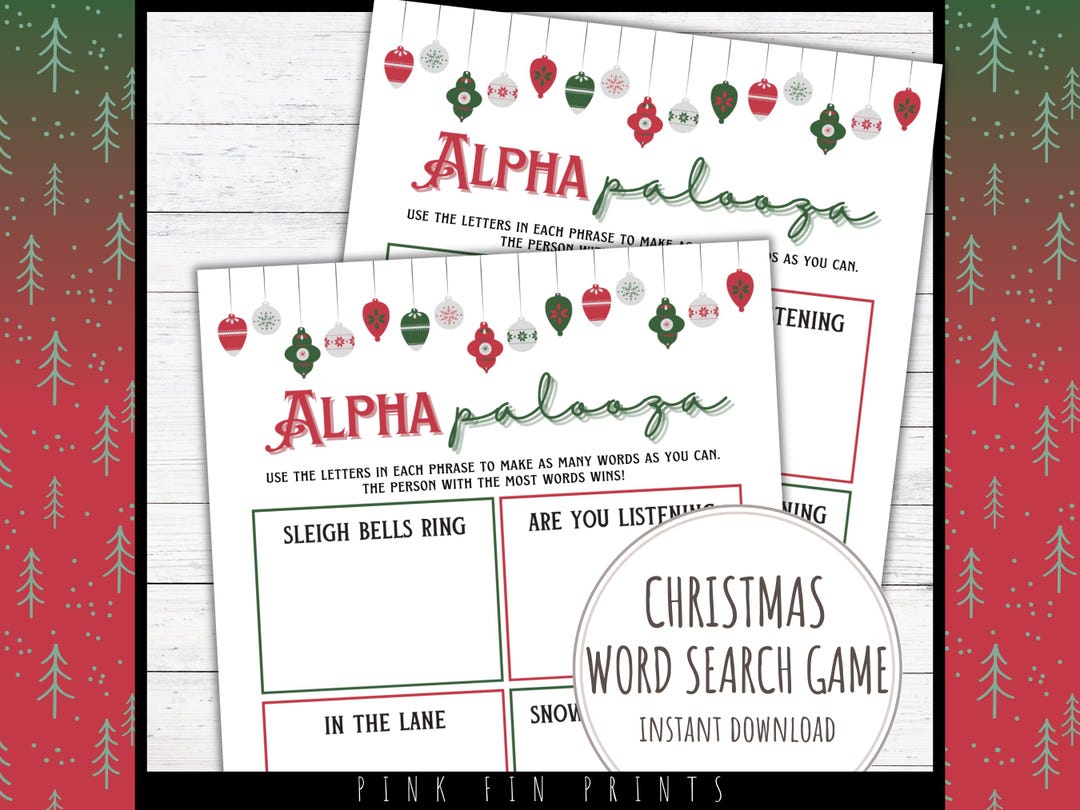 Christmas Song Word Search Game, Song Lyric Game for Work Holiday Party ...