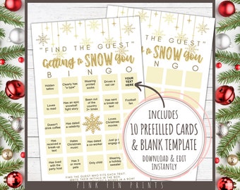 Christmas MINGLE BINGO / Party Icebreaker/ Party Games/ Fun Games ...