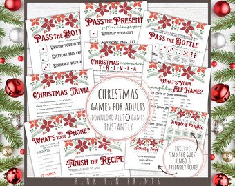 14 Christmas Holiday Games Printable Bundle Christmas Party - Etsy