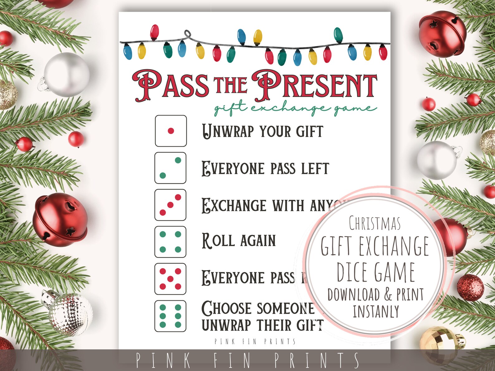 Printable Christmas Gift Exchange Game Pass the Present - Etsy