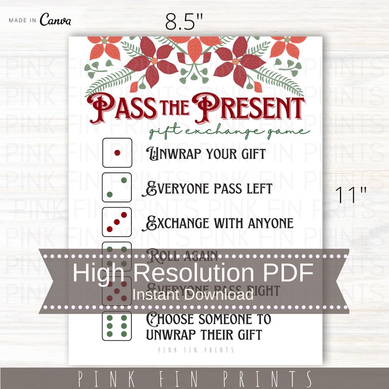 Christmas Gift Exchange Game for Adults Pass the Present - Etsy