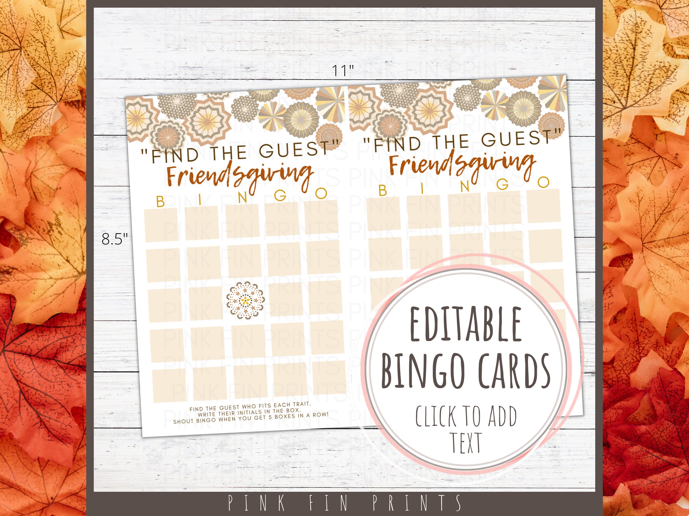 Friendsgiving Games for Adults, Find the Guest Friendsgiving Bingo ...