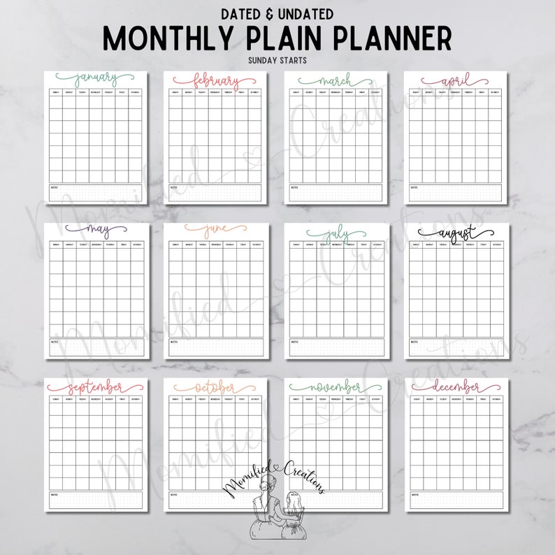 Printable Planner | Personal Planner Bundle | Daily Weekly Monthly ...