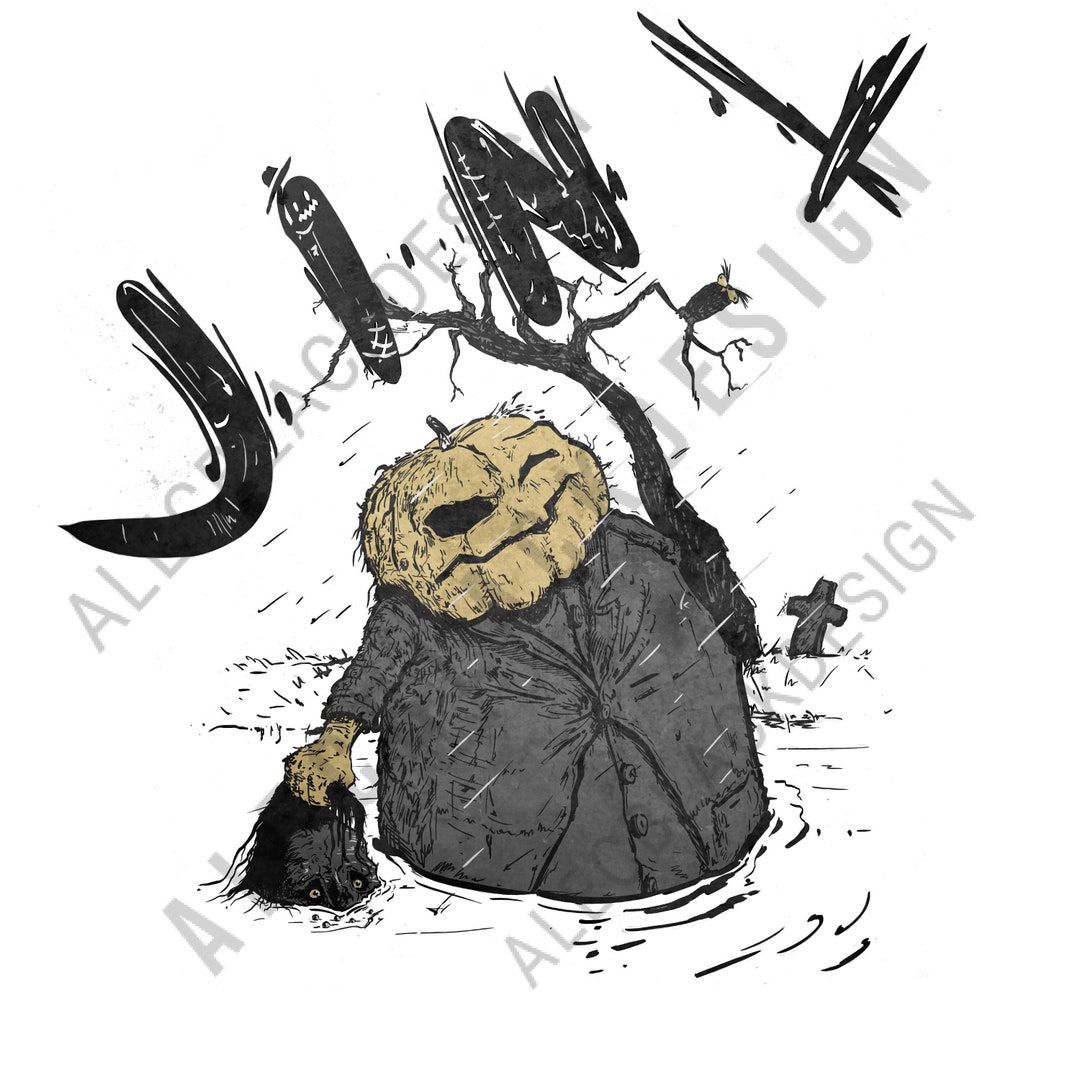 Pumpkin Halloween Horror Scary Jinx PNG Digital Download File Vintage ...