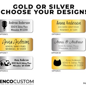 Shiny Gold & Silver Address Labels - These Are the Best! Custom Labels ...