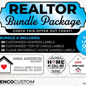 Real Estate Bundle Sticker Pack | I Love Referrals | Address Labels ...