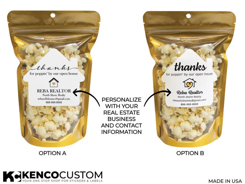 Real Estate Open House Treat Bags & Personalized House Labels - Etsy