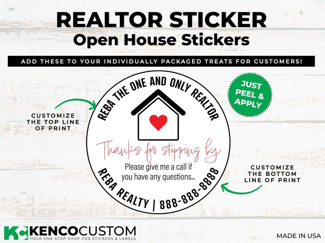 Open House Sticker for Realtors and Real Estate Agents - Etsy