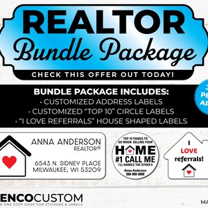 Real Estate Bundle Sticker Pack | I Love Referrals | Address Labels ...