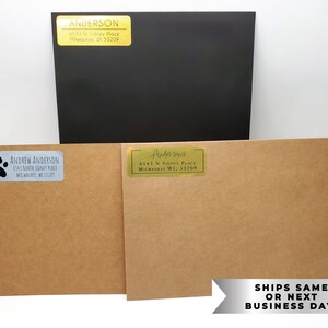 Shiny Gold & Silver Address Labels - These Are the Best! Custom Labels ...