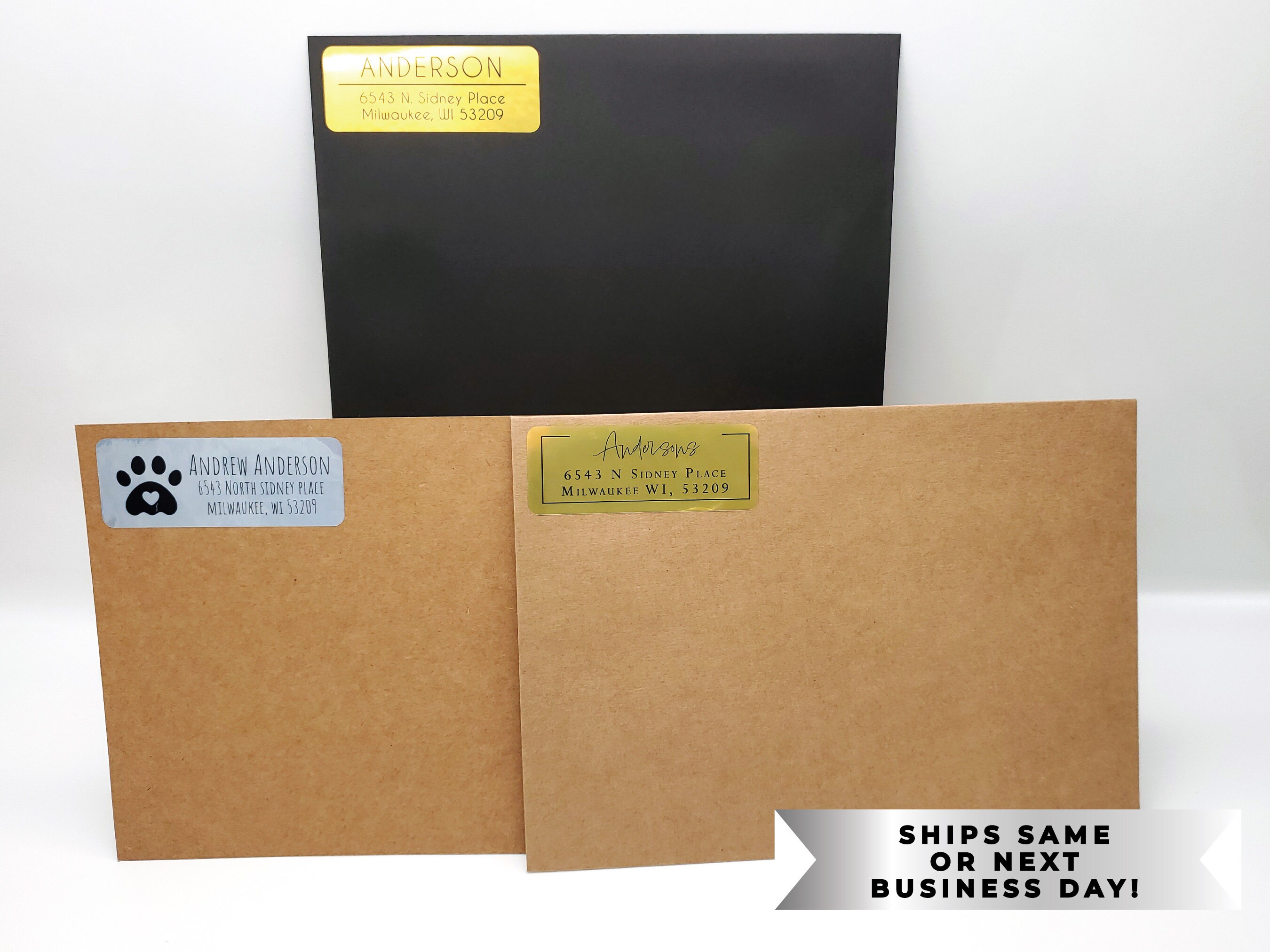 Shiny Gold & Silver Address Labels These Are the Best Custom Labels ...