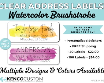 Return Address Labels Clear Clear Address Labels Wedding - Etsy