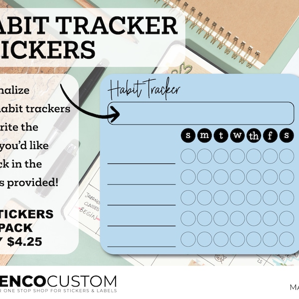 Habit Tracker Stickers - Etsy