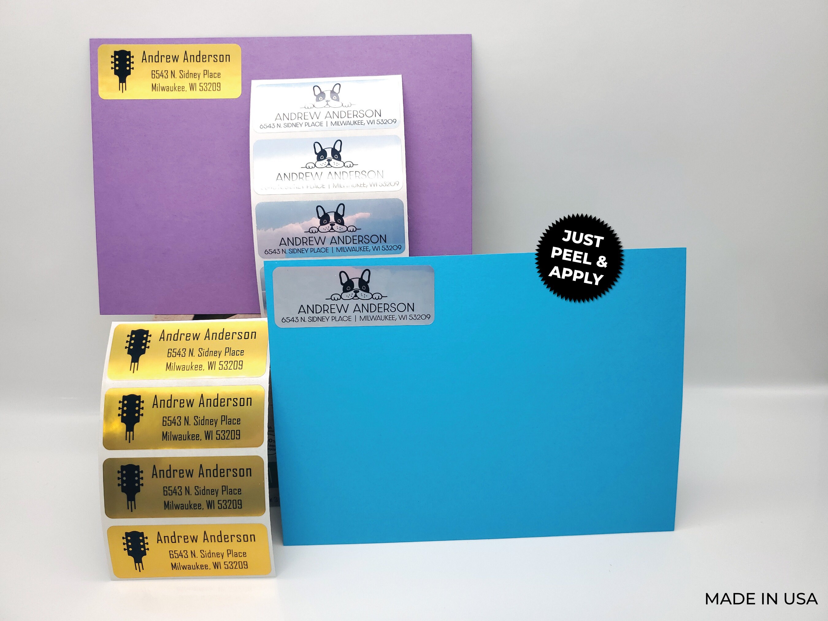 Shiny Gold & Silver Address Labels These Are the Best Custom Labels ...