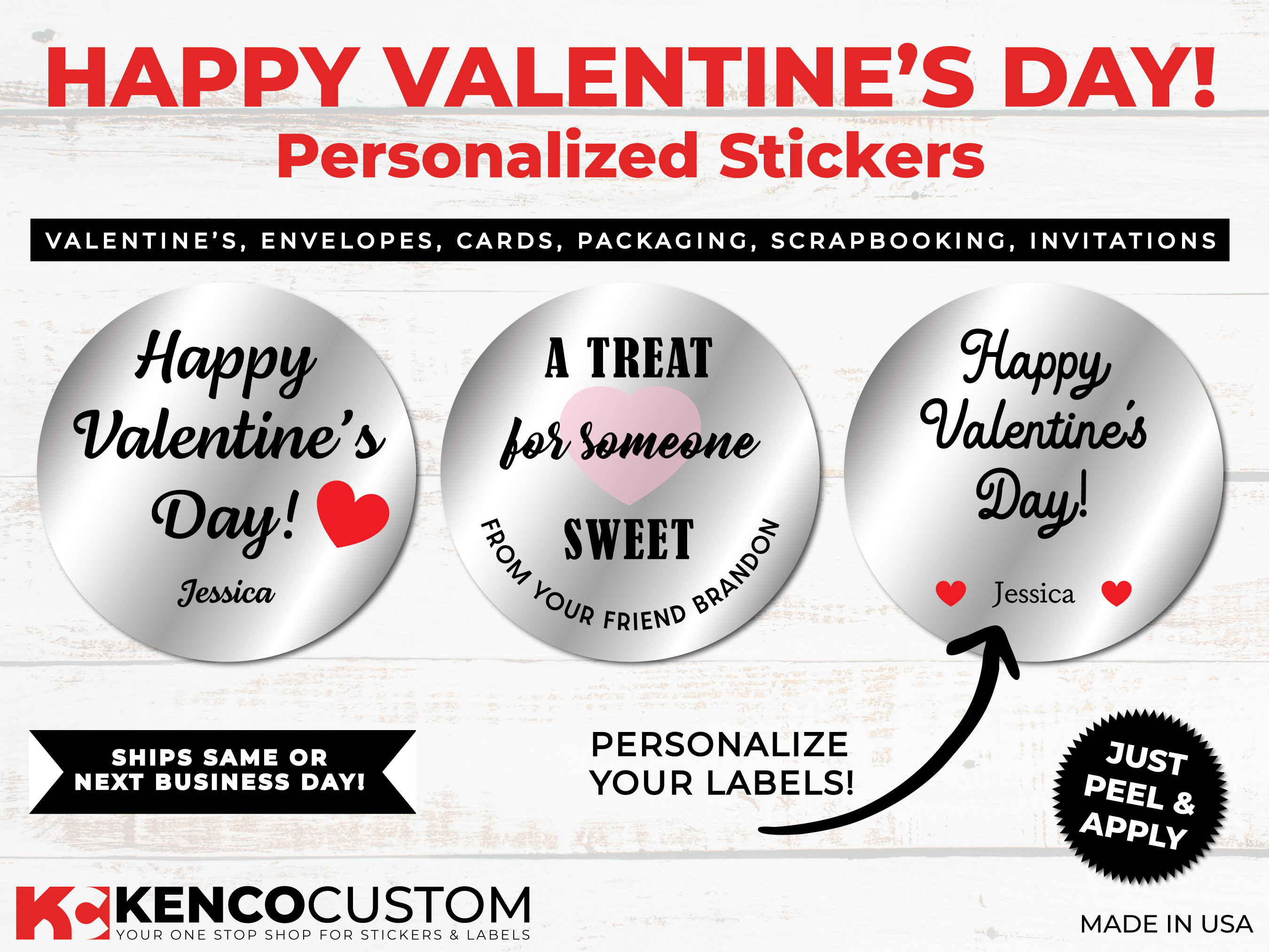 Valentine's Day Personalized Valentine's Day Classroom Stickers Party ...