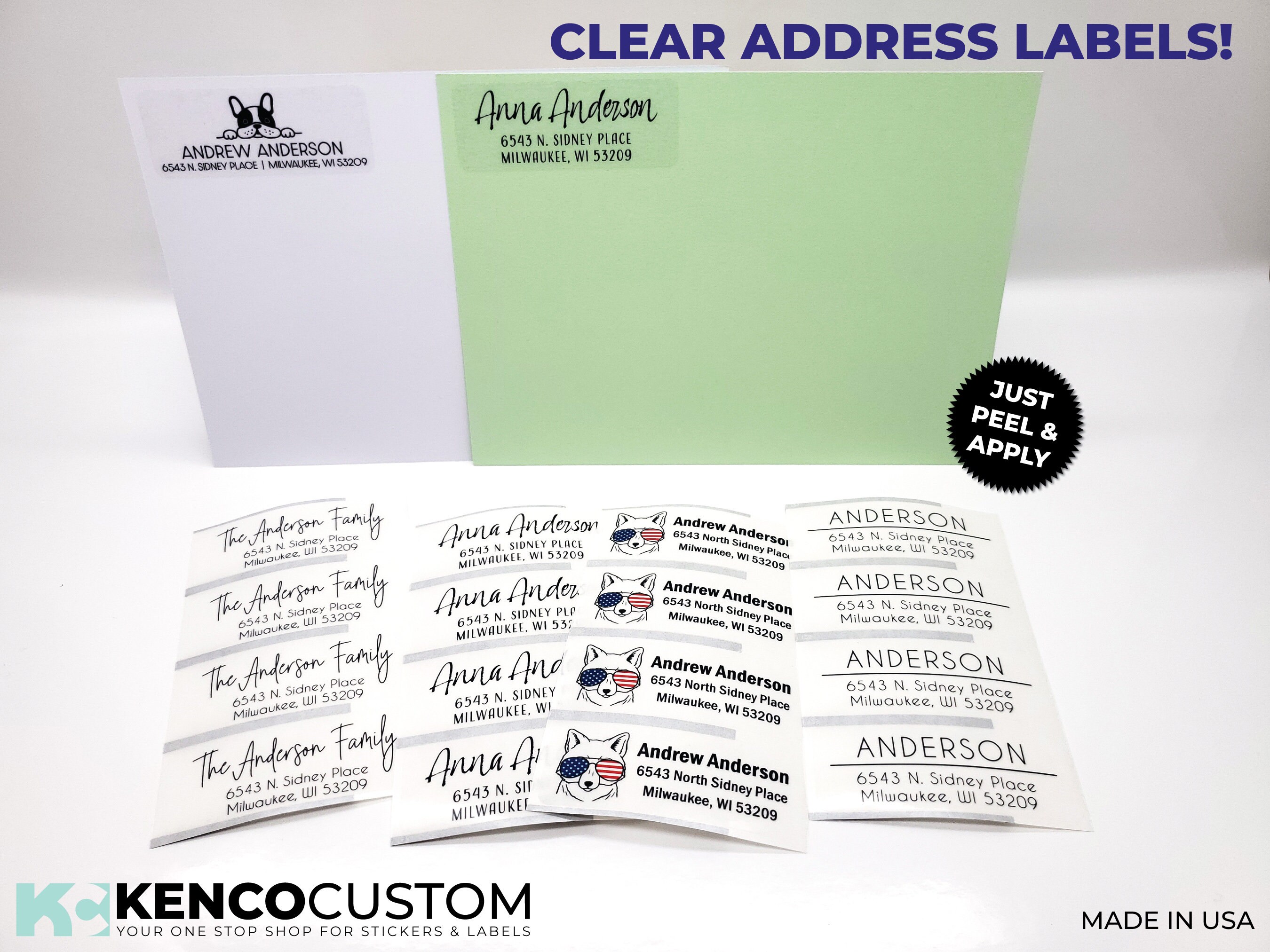Clear Address Labels 2.625 X 1 Clear Gloss - Etsy